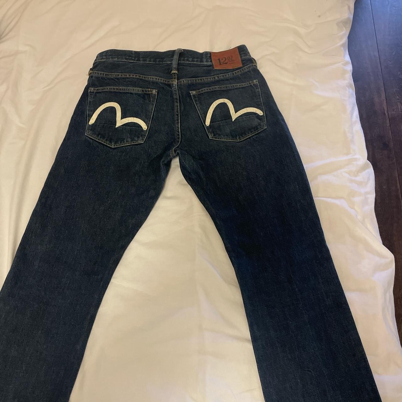 The nicest genuine EVISU straight leg denim jeans.... - Depop