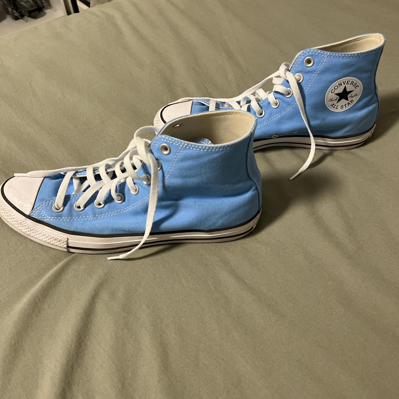 Light Blue Converse, Size 10 Men’s, Only worn a few... | Depop
