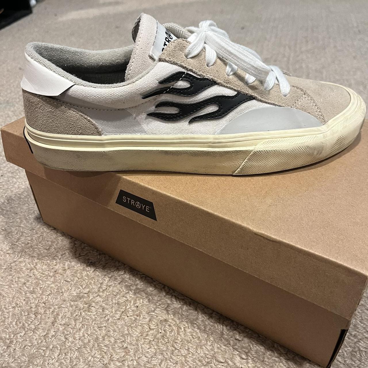 Straye Logan Bone Flame skate shoes - Men’s 8.5 -... - Depop