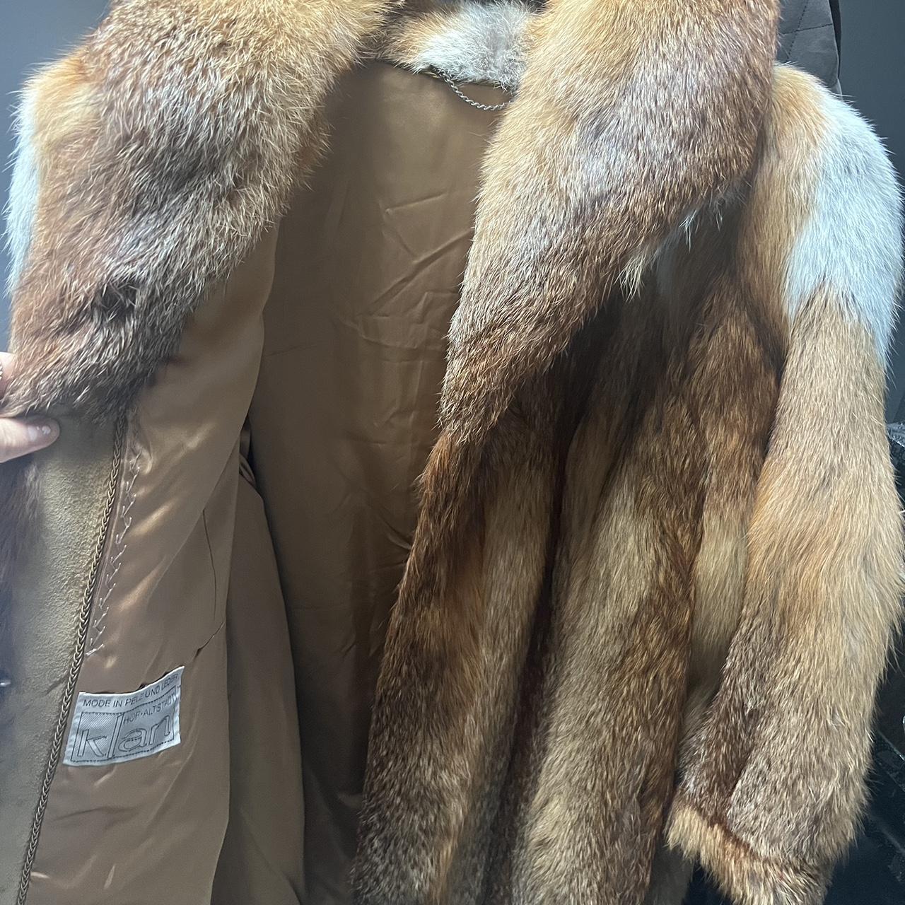 genuine vintage fox fur jacket #furcoat #vintage - Depop
