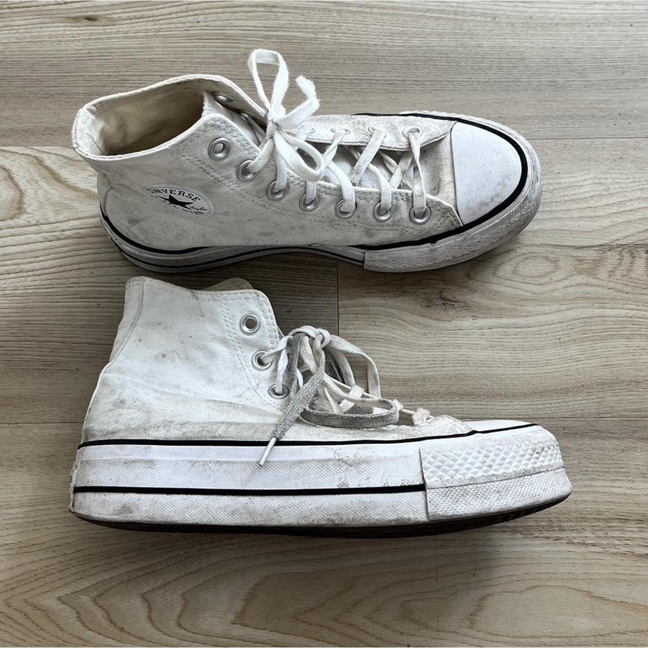 High top platform Converse - size 6 - dirty but... - Depop