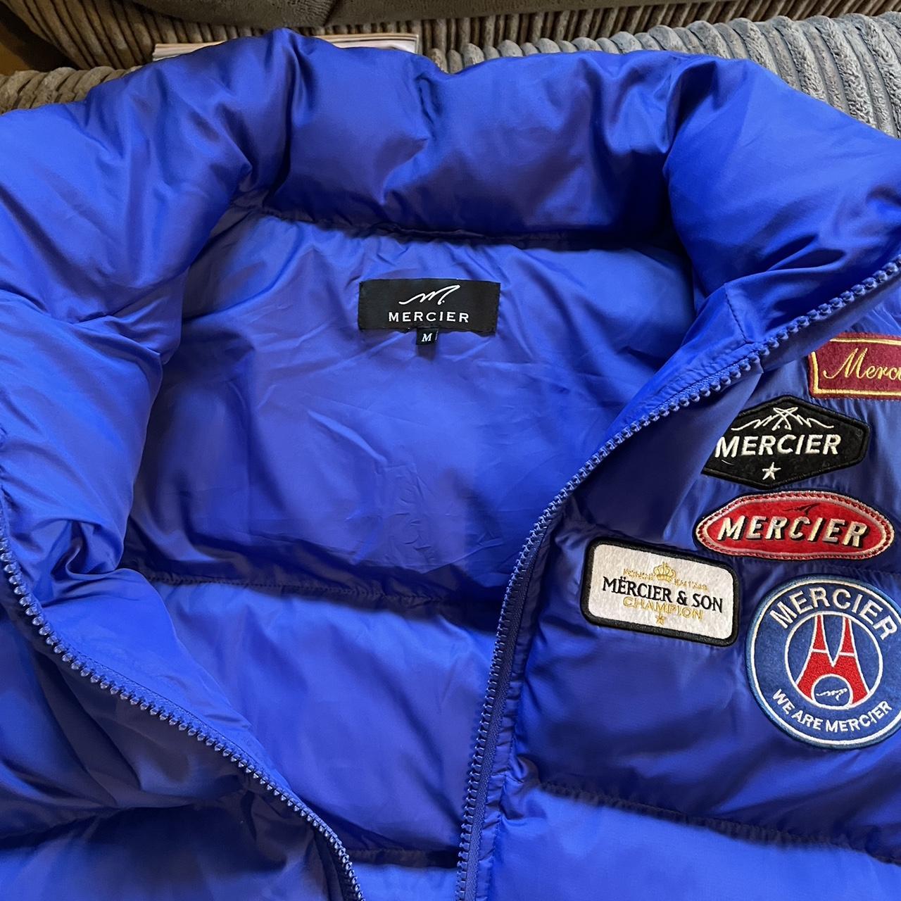 Mercier Blue puffer Detachable hood Only worn once... - Depop
