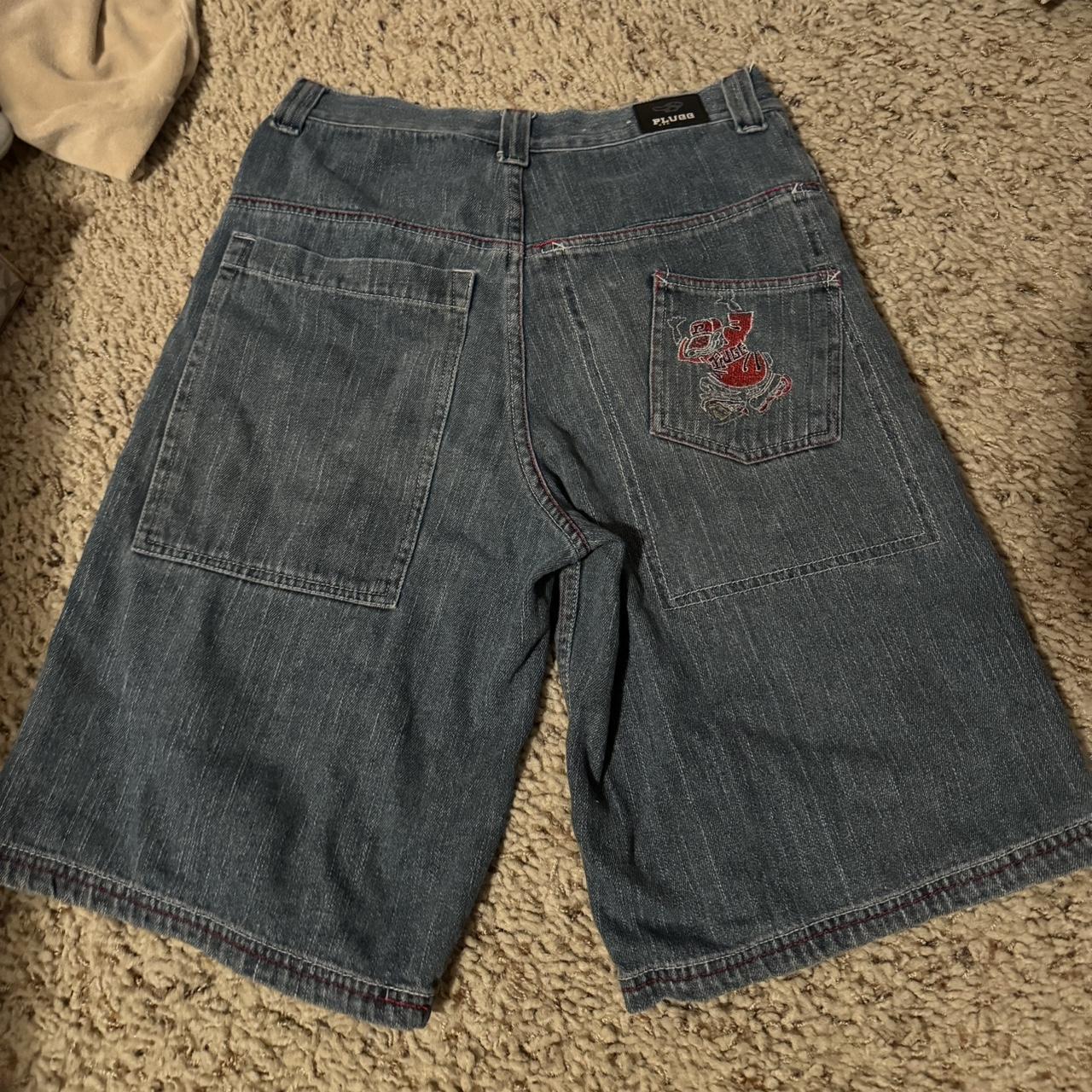 Vintage 90s Plugg Skater Jorts Biggg pockets... - Depop
