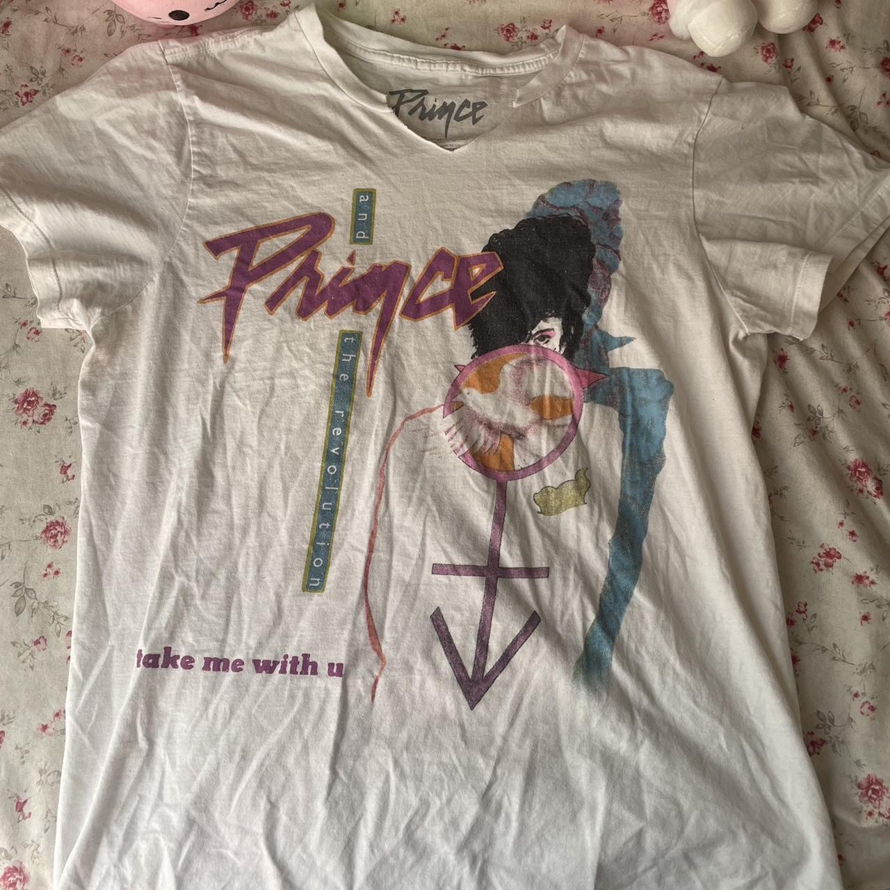 prince tee - tagged a size L, can fit XL snug -... - Depop