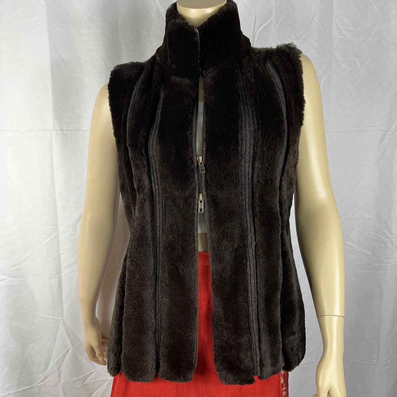 Absolutely stunning genuine rabbit fur cashmere vest... | Depop