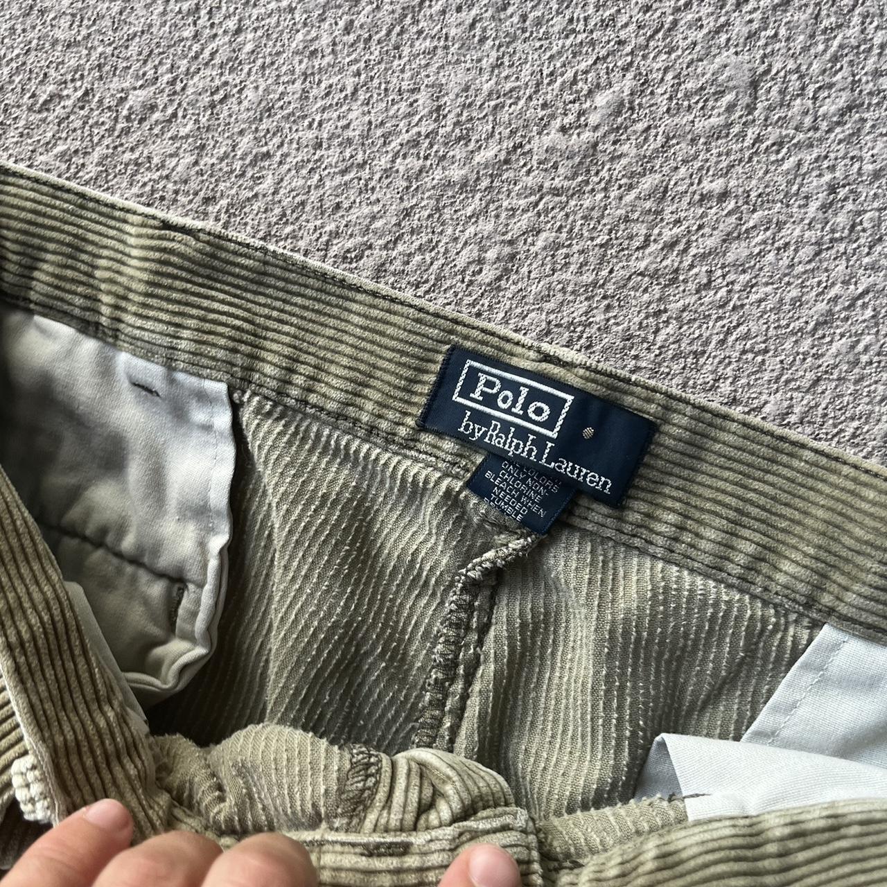 polo ralph lauren corduroy pants greenish beige... - Depop