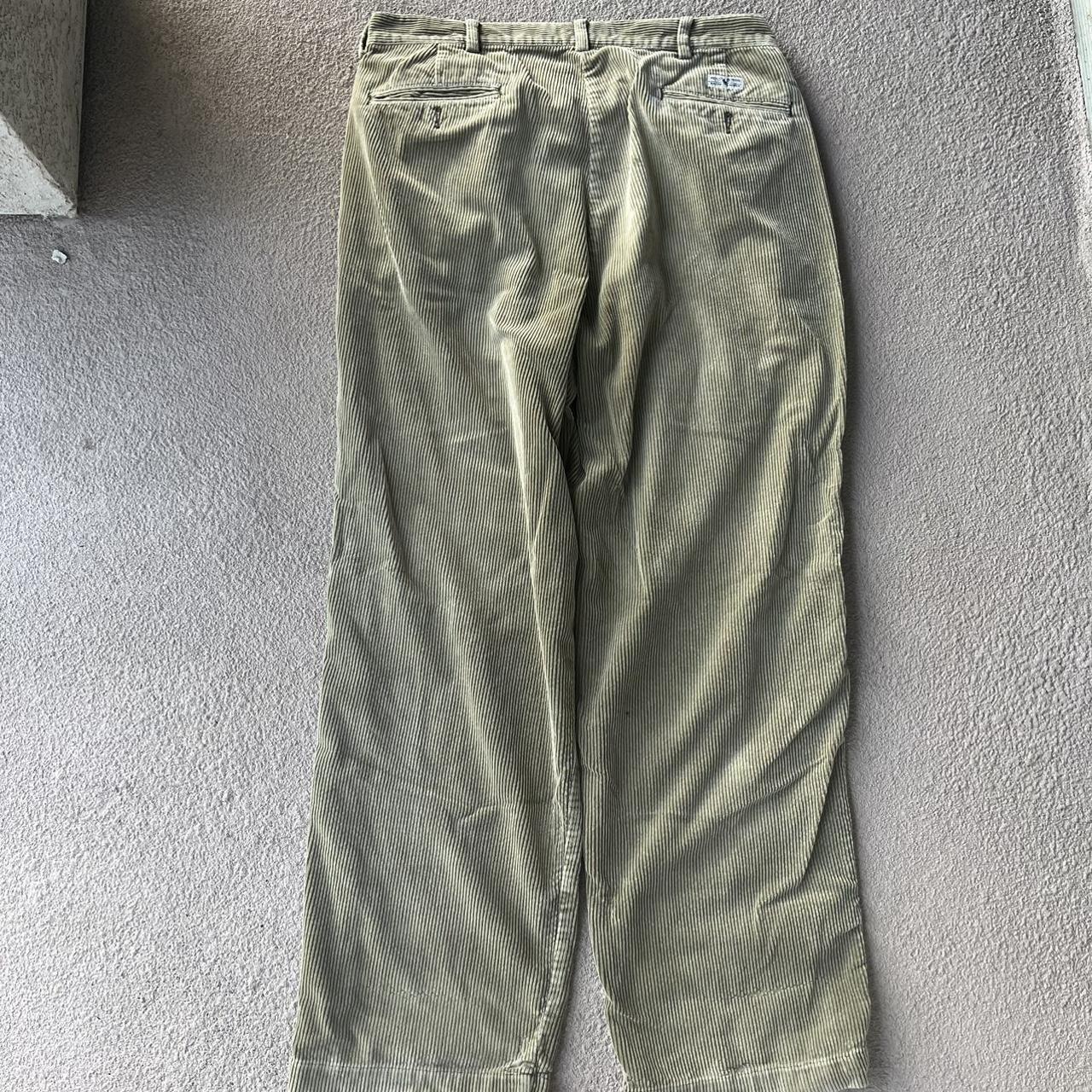 polo ralph lauren corduroy pants greenish beige... - Depop