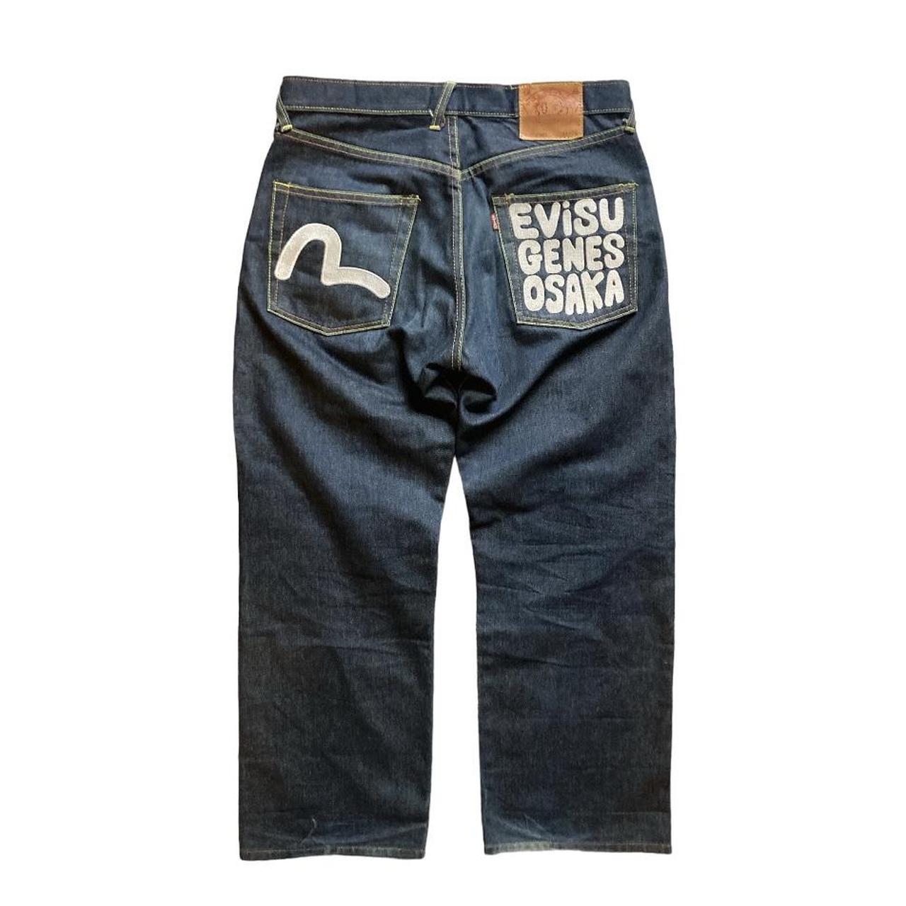 Authentic Vintage Mid 2000’s baggy Evisu osaka jeans... - Depop