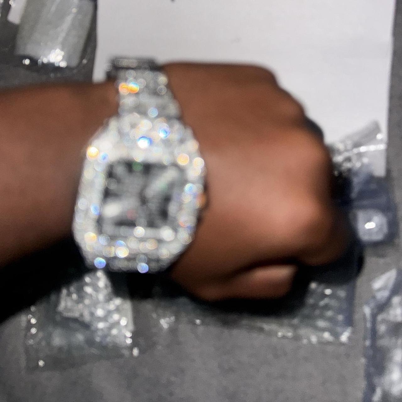 Moissanite Iced Out Bussdown square face Watch Carti... | Depop