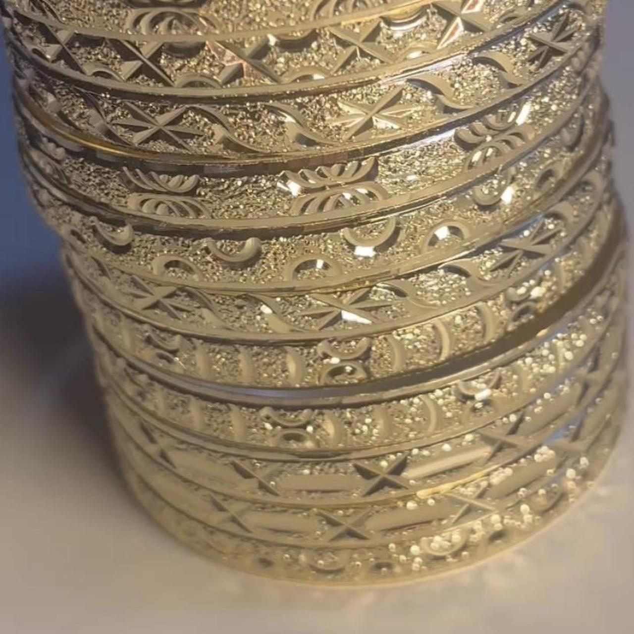 Gold non tarnishing bangles set 6 count! Size (5)... | Depop