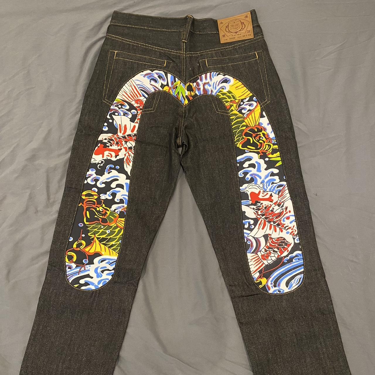 Rare Evisu Daicock Jeans Good condition Size 30x34... - Depop