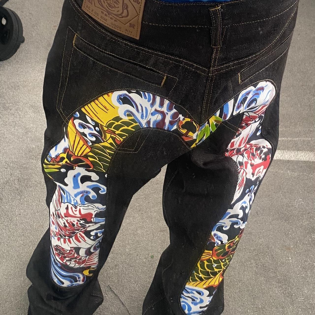 Rare Evisu Daicock Jeans Good condition Size 30x34... - Depop