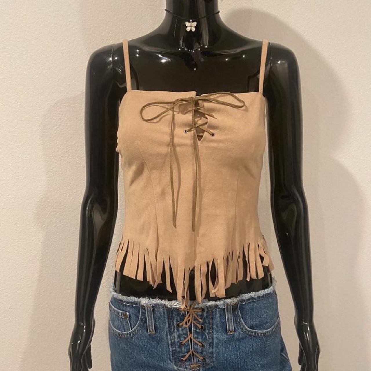 Women's Tan Vest | Depop