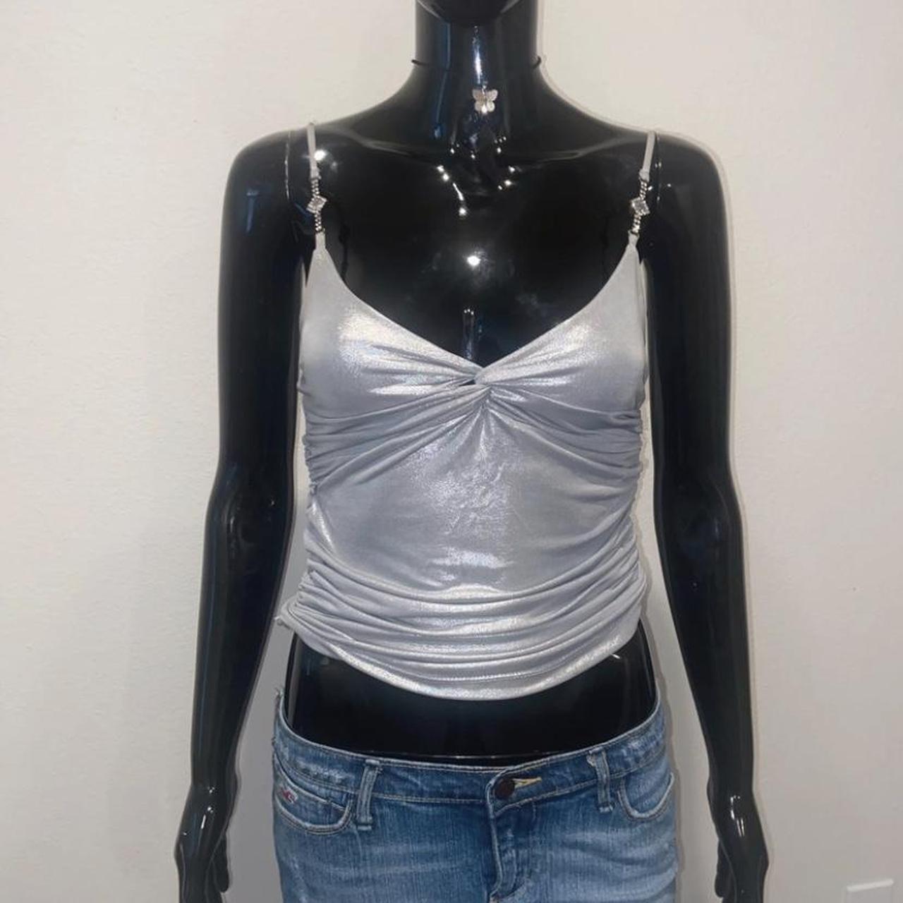 Women's Silver Vest | Depop