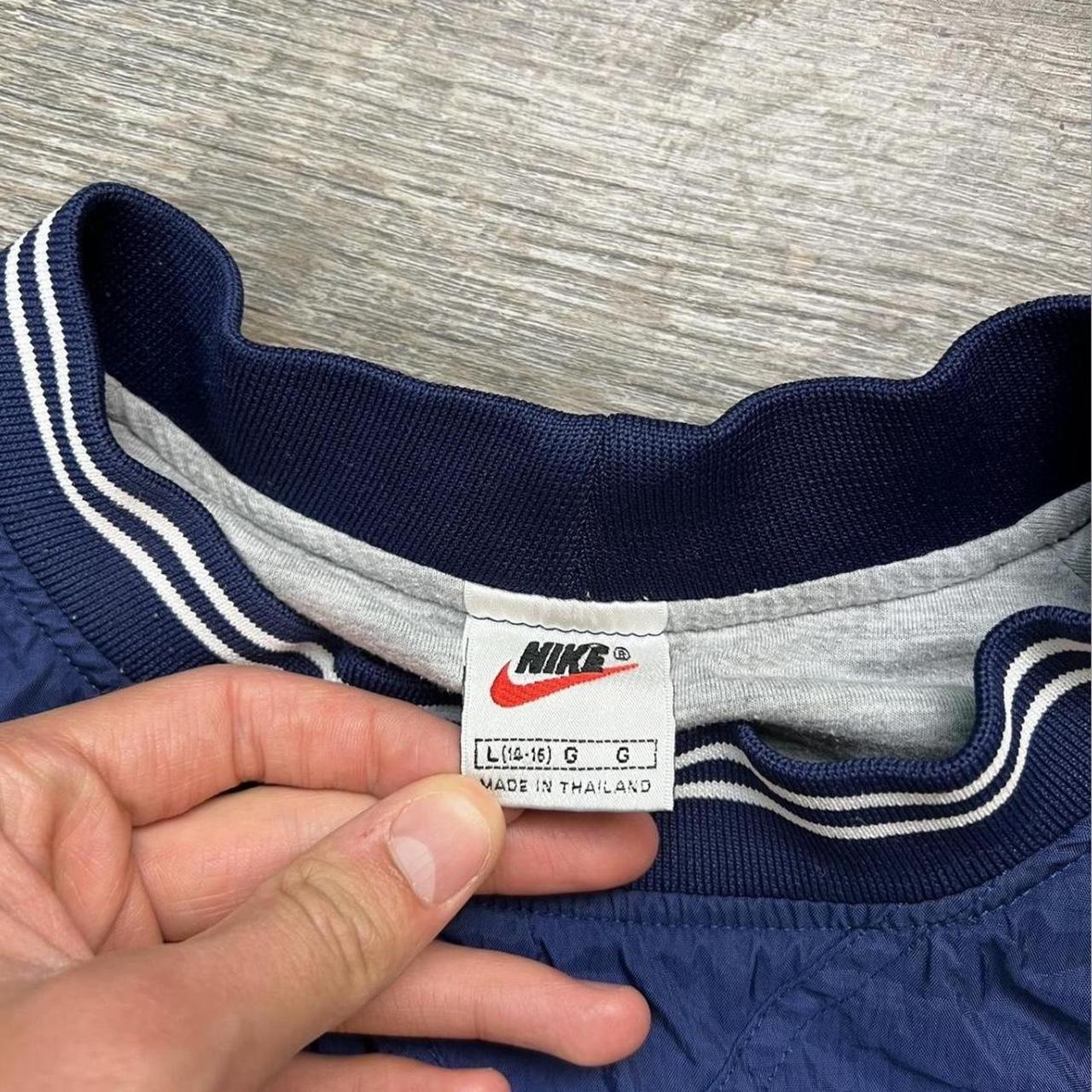 Vintage 1990s Nike Center Swoosh Pullover Nylon Two... - Depop