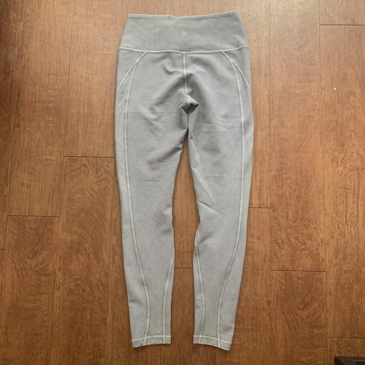 Grey Lululemon leggings for the girlies - Size 8 -... - Depop