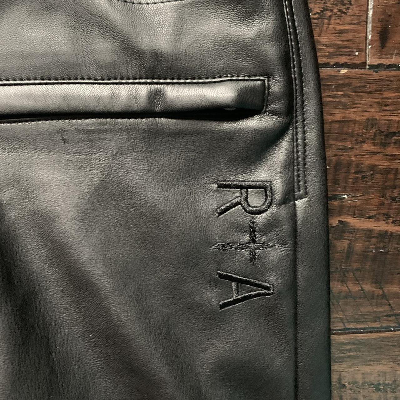 RTA faux leather biker jeans 16 inch waist these... - Depop