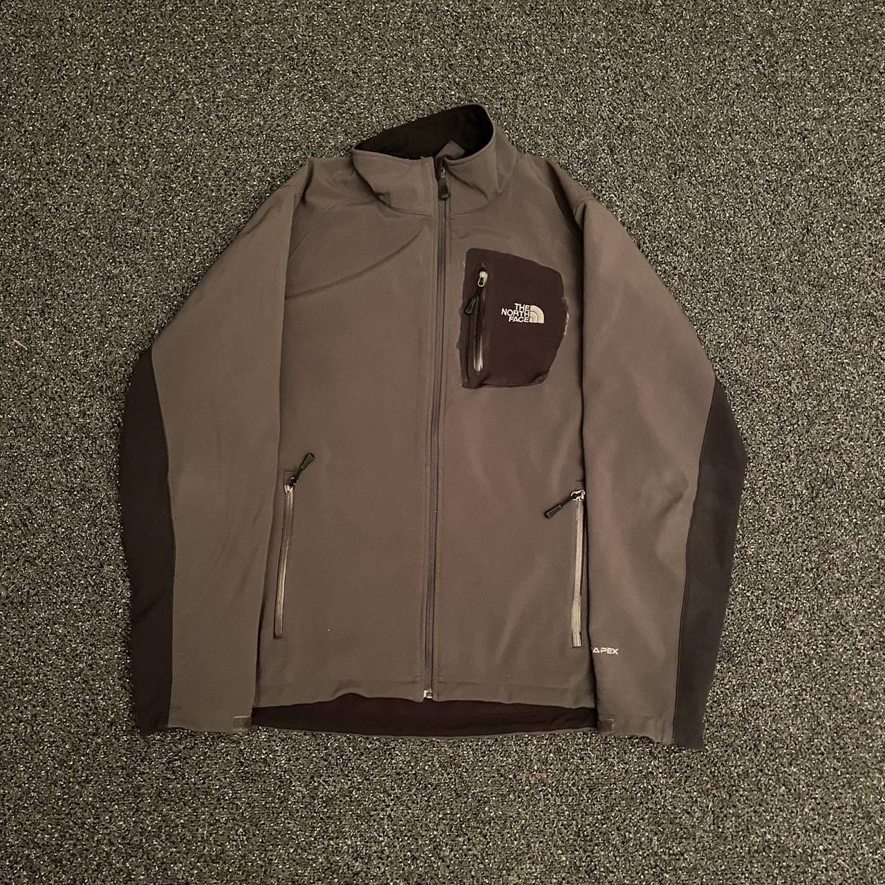 The North Face Gray Zip Up Shell Jacket -Size:... - Depop