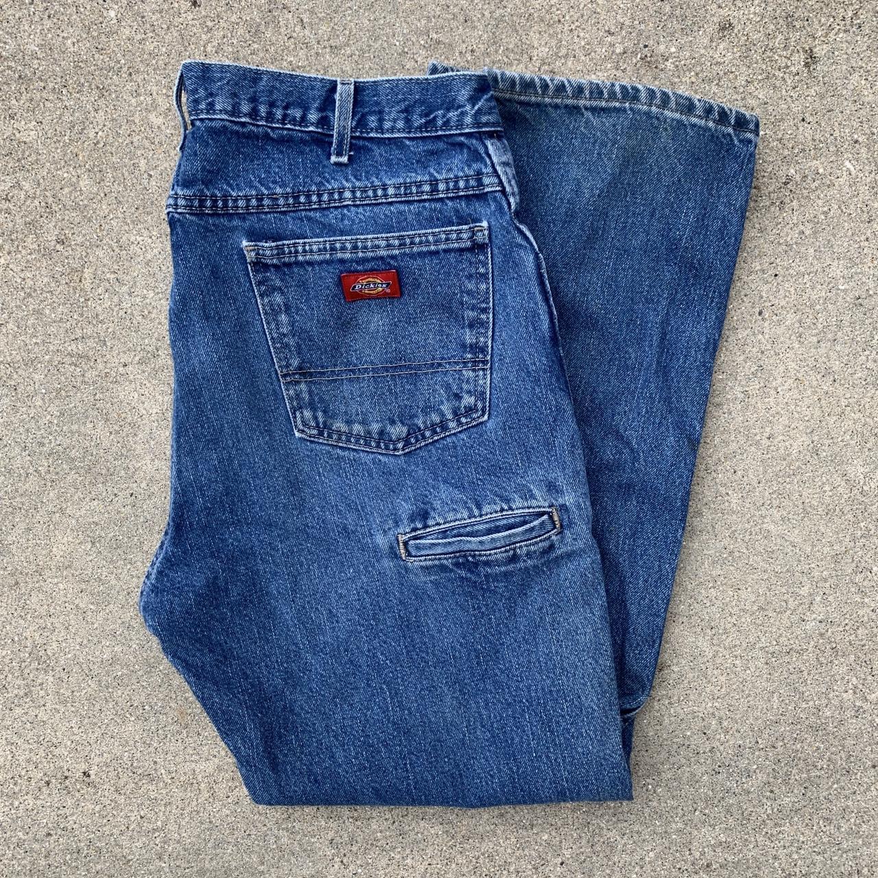 dickies red tag blue jeans workwear logo denim 🌀... - Depop
