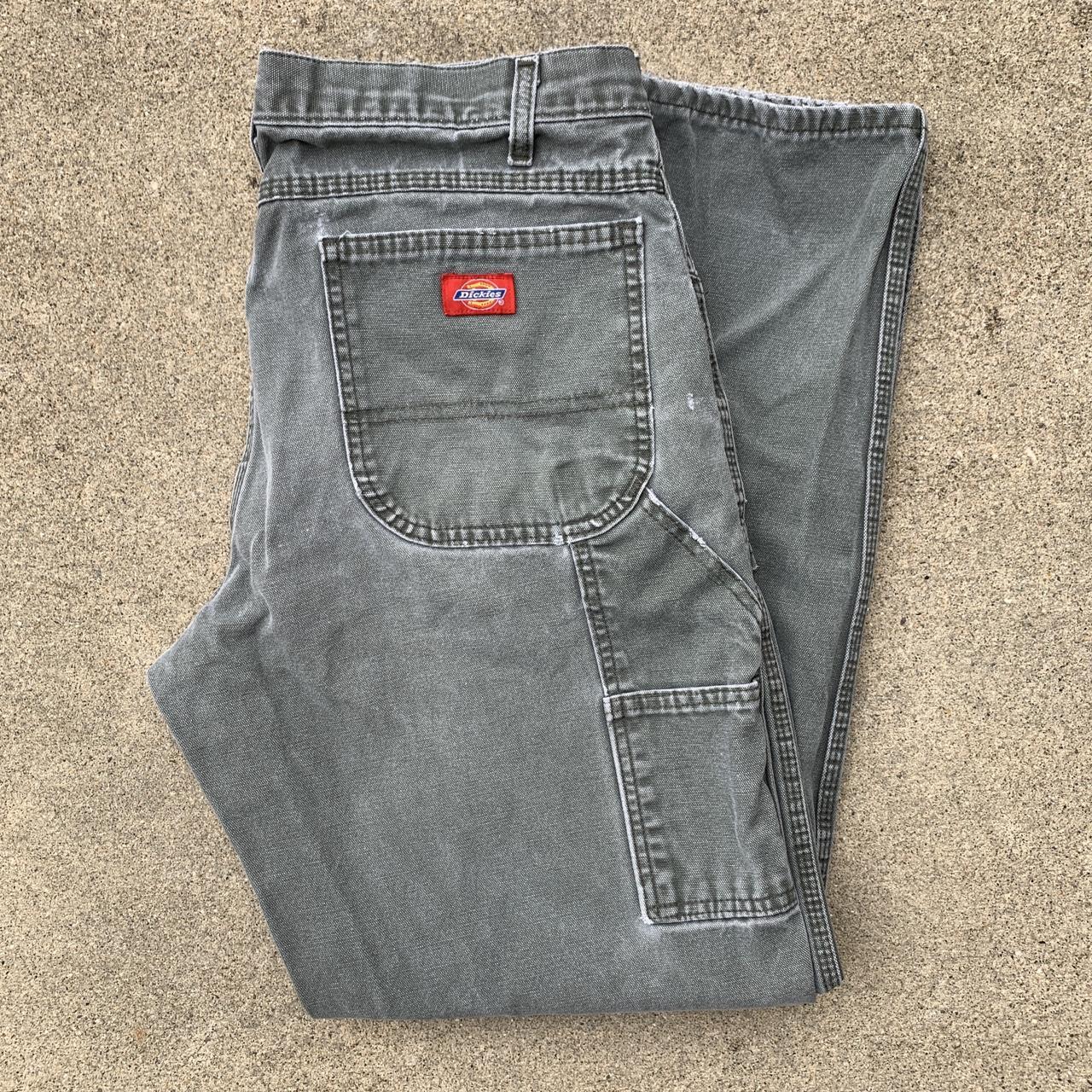 dickies red tag green carpenter pants workwear logo... - Depop