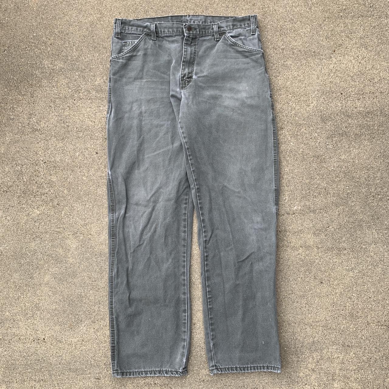 dickies red tag green carpenter pants workwear logo... - Depop