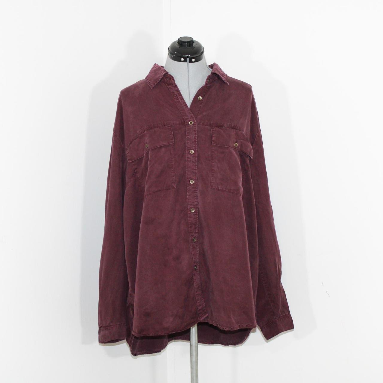 Lane Bryant Burgundy Button Down Size 18 20 Has Only Depop