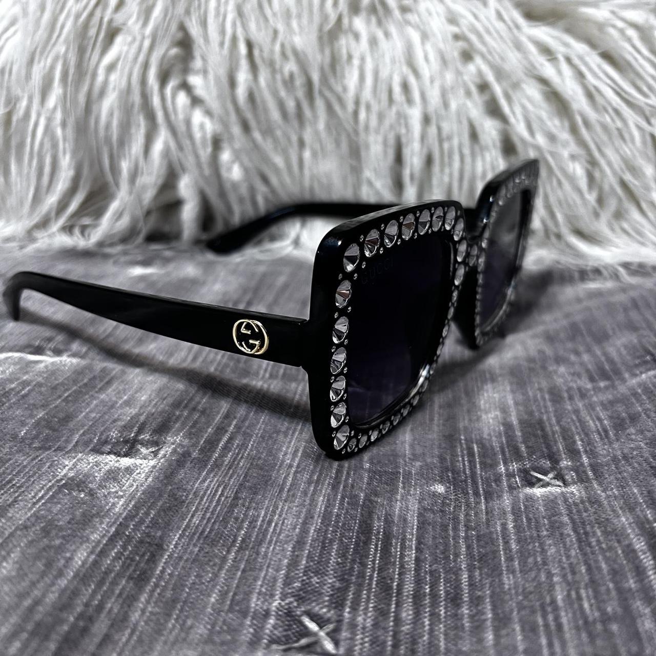 Gucci Sunglasses With Rhinestones Condition: Brand... - Depop