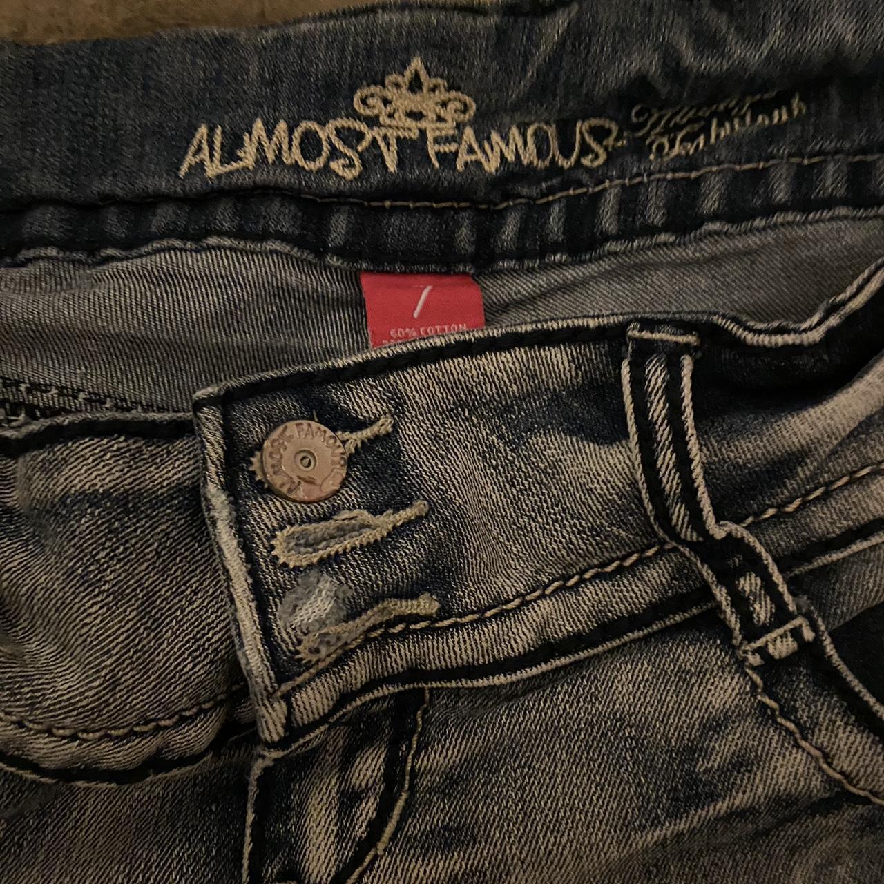 Almost famous low rise jeans. Ripped style cute top... - Depop