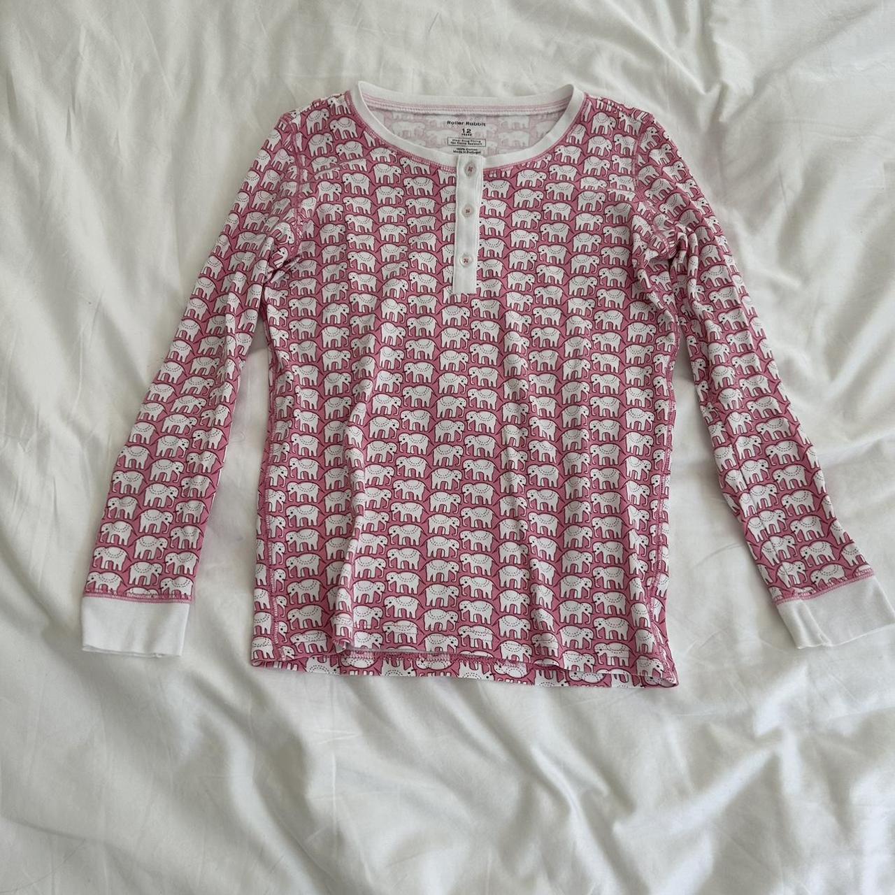 roller rabbit kids pink elephant hathi pajama... - Depop