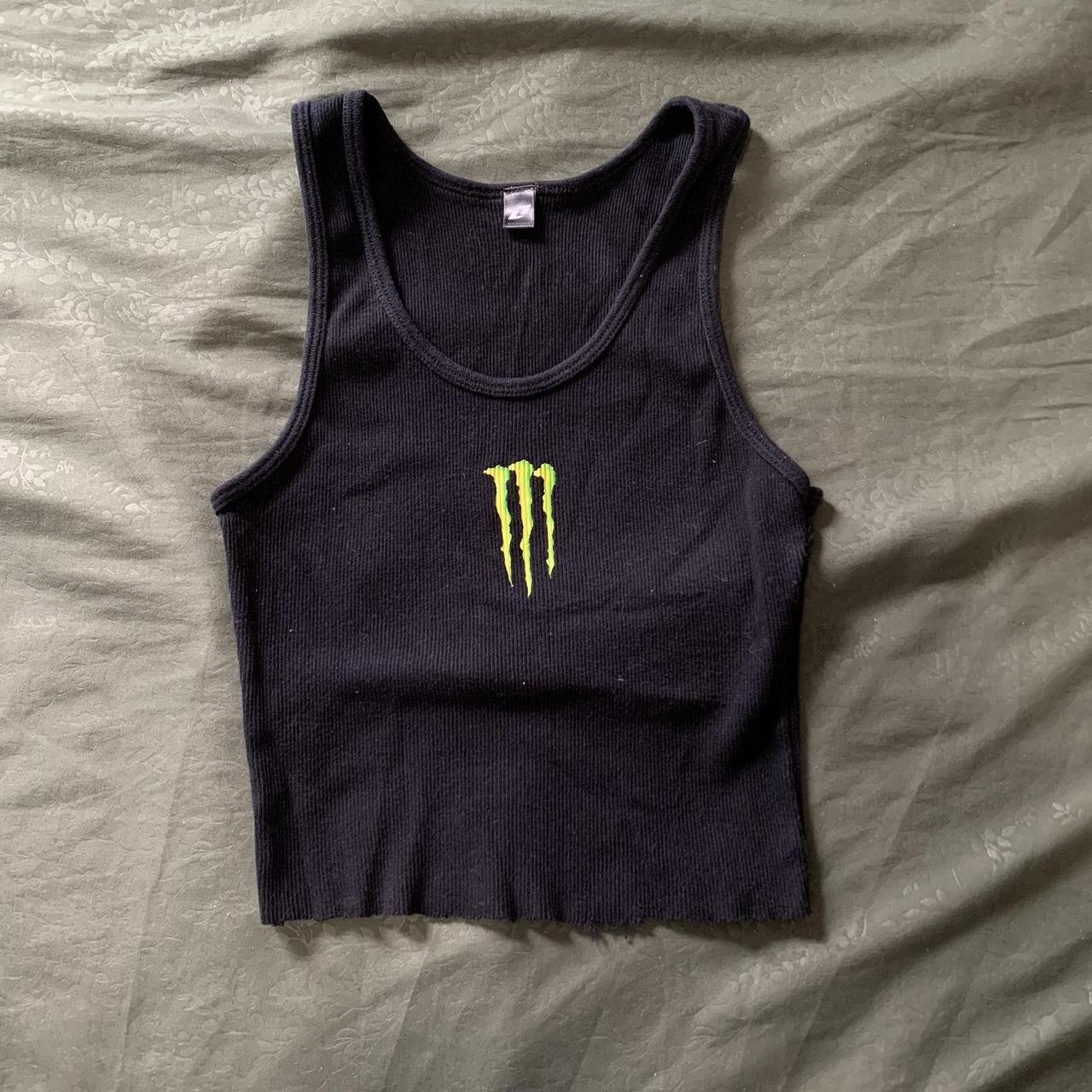 cropped monster tank top - Depop