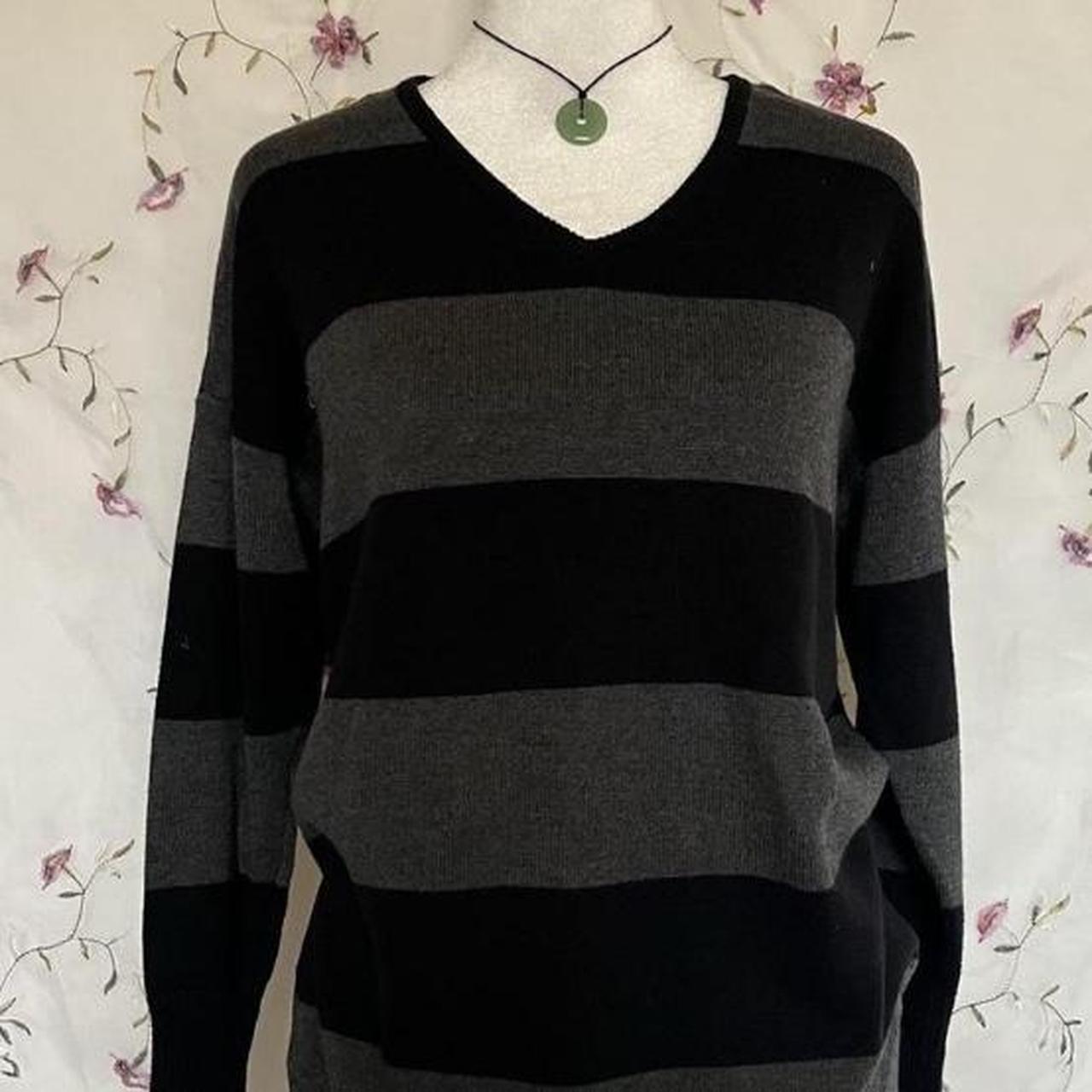 Black and grey striped long sleeve/sweater. Best... - Depop