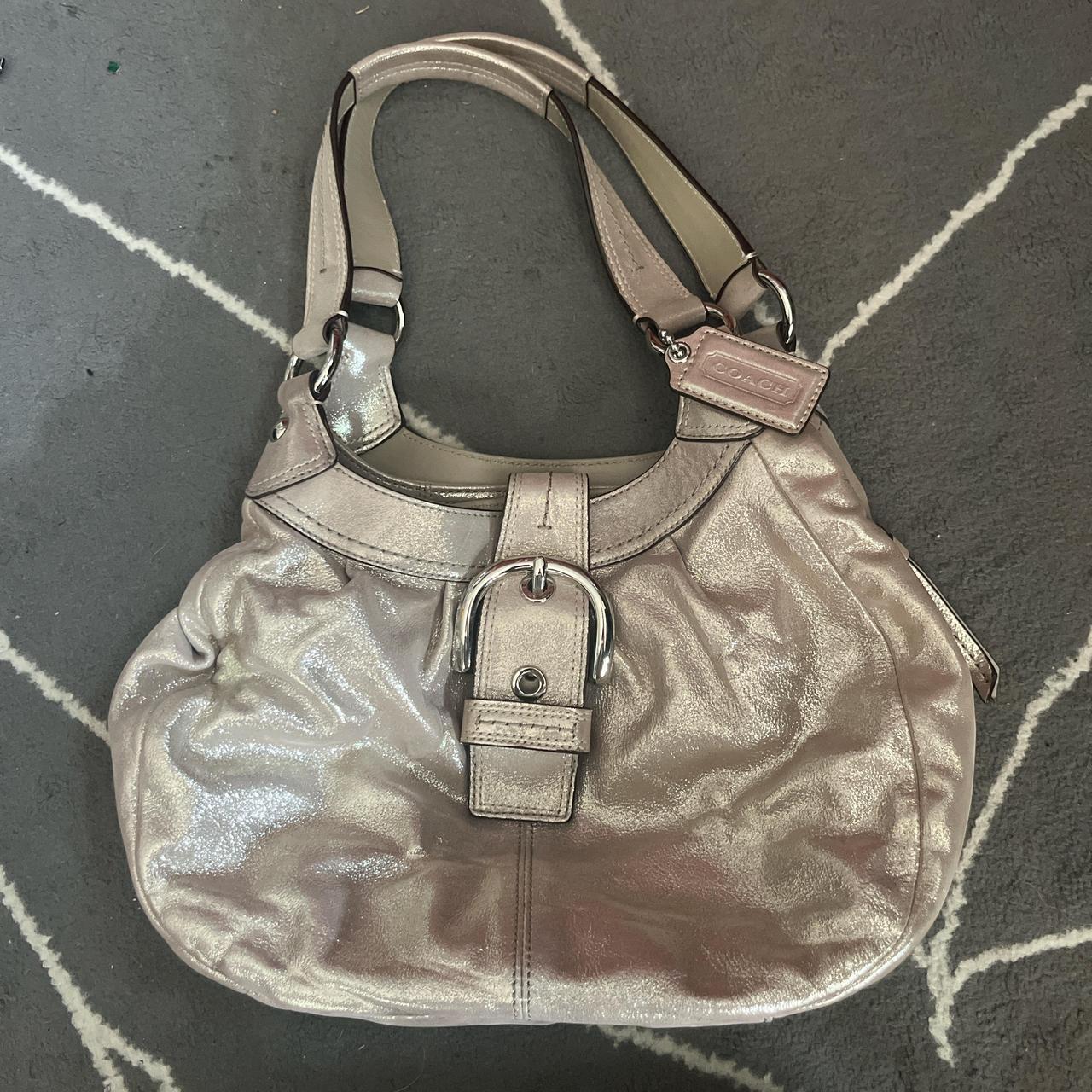 Authentic COACH handbag gold/silvery sparkly colour... - Depop