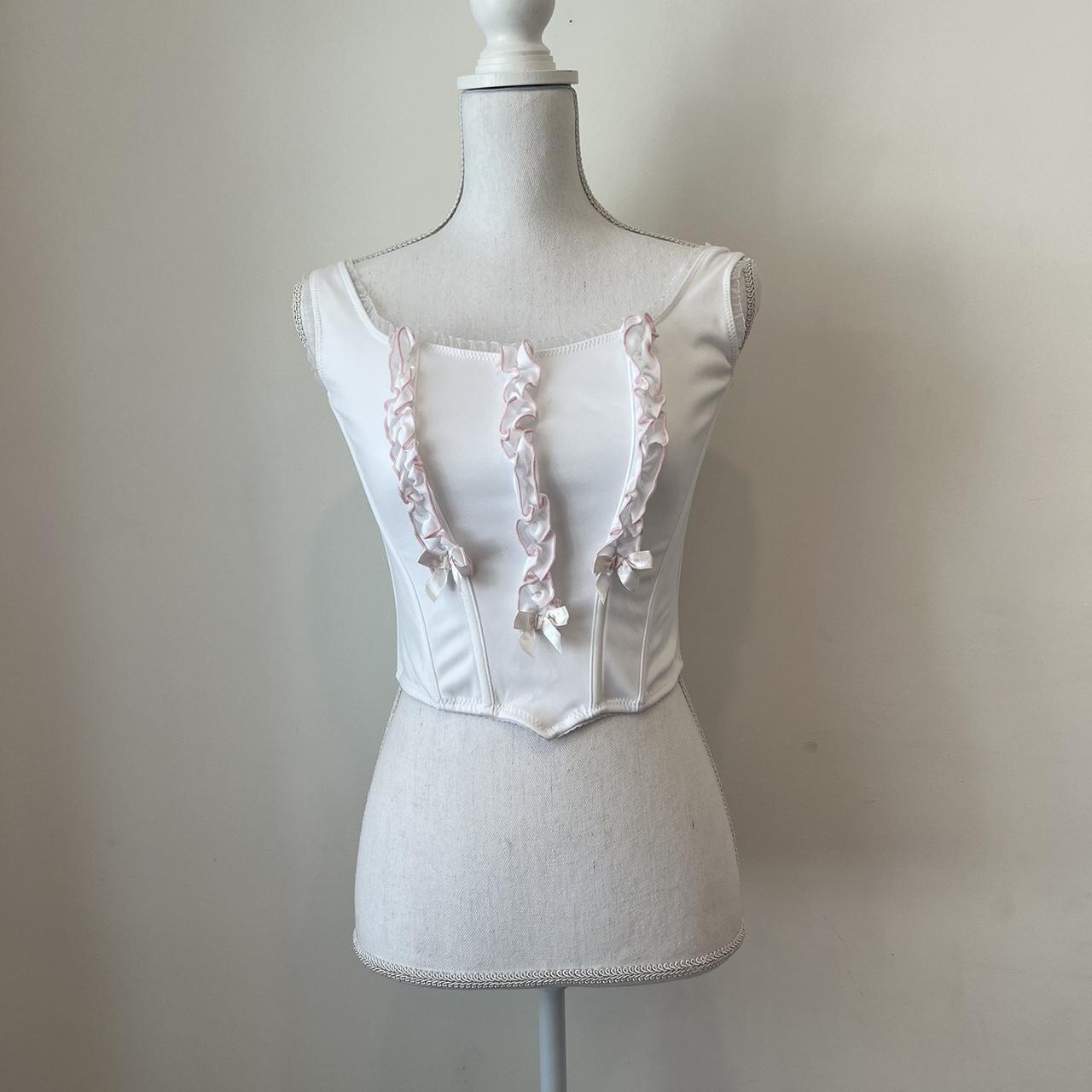 Cute corset top! Super cute, adjustable to fit an xs... - Depop