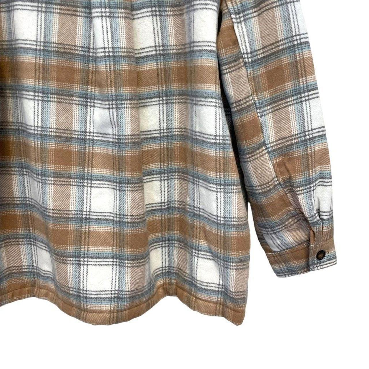 Love Tree Plaid Shacket Size XL, Measures more a... - Depop