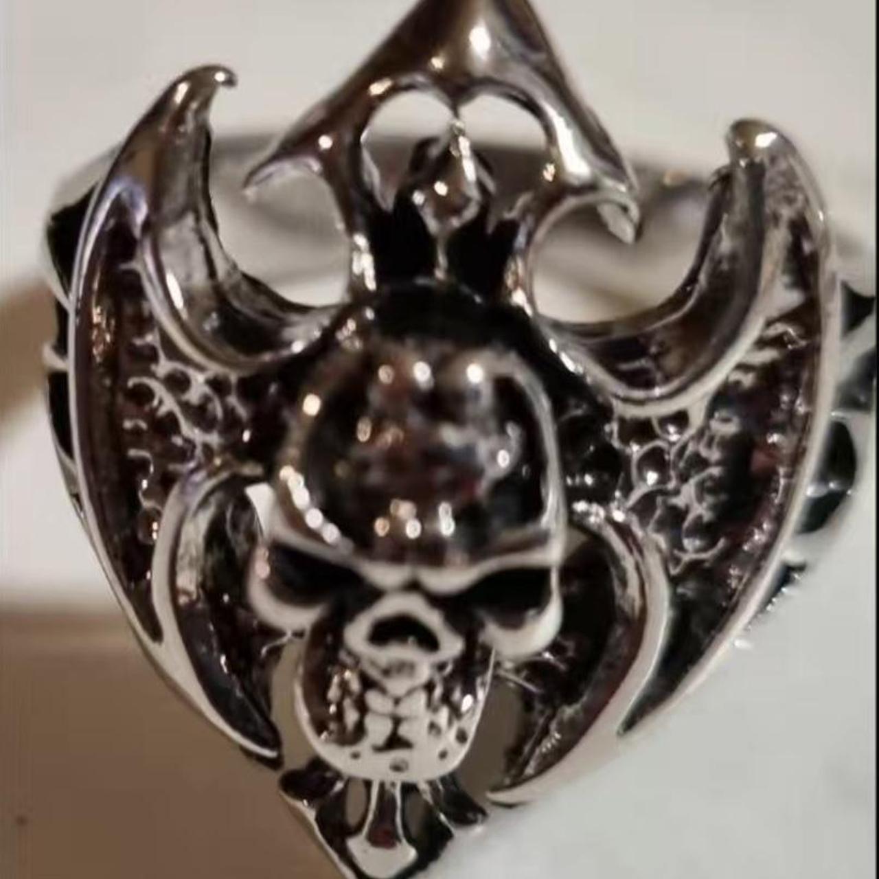 Vintage Punk Style Ring - Make a Bold Statement with... - Depop