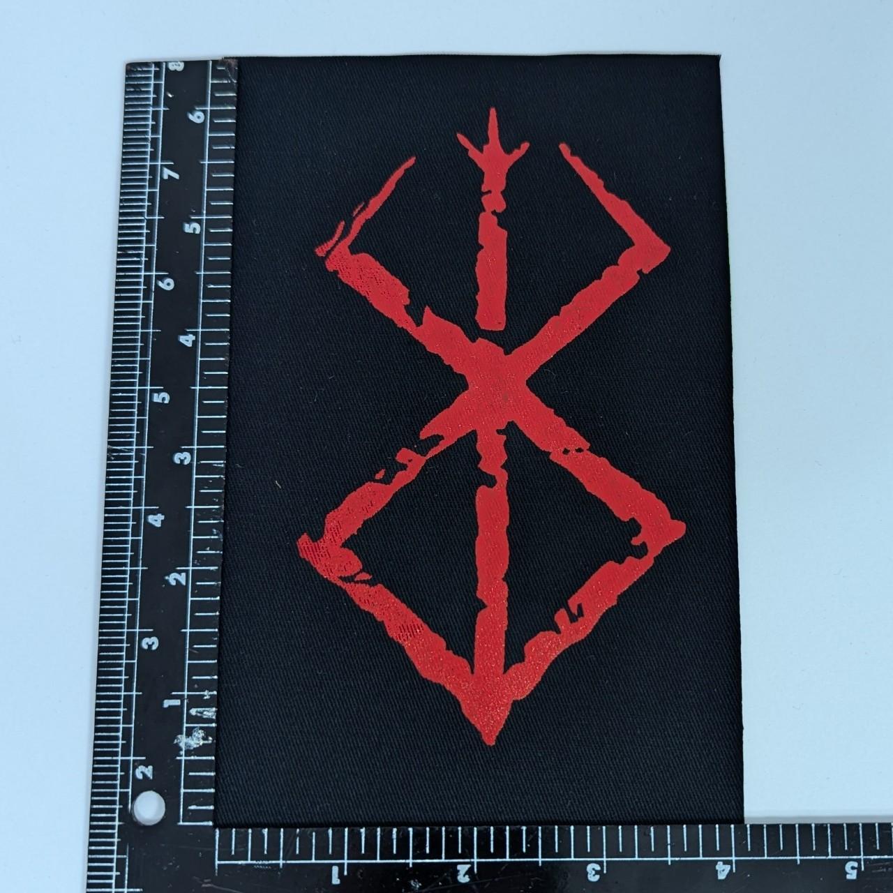 SIGIL OF SACRIFICE BERSERK canvas sew-on BLACK patch... | Depop