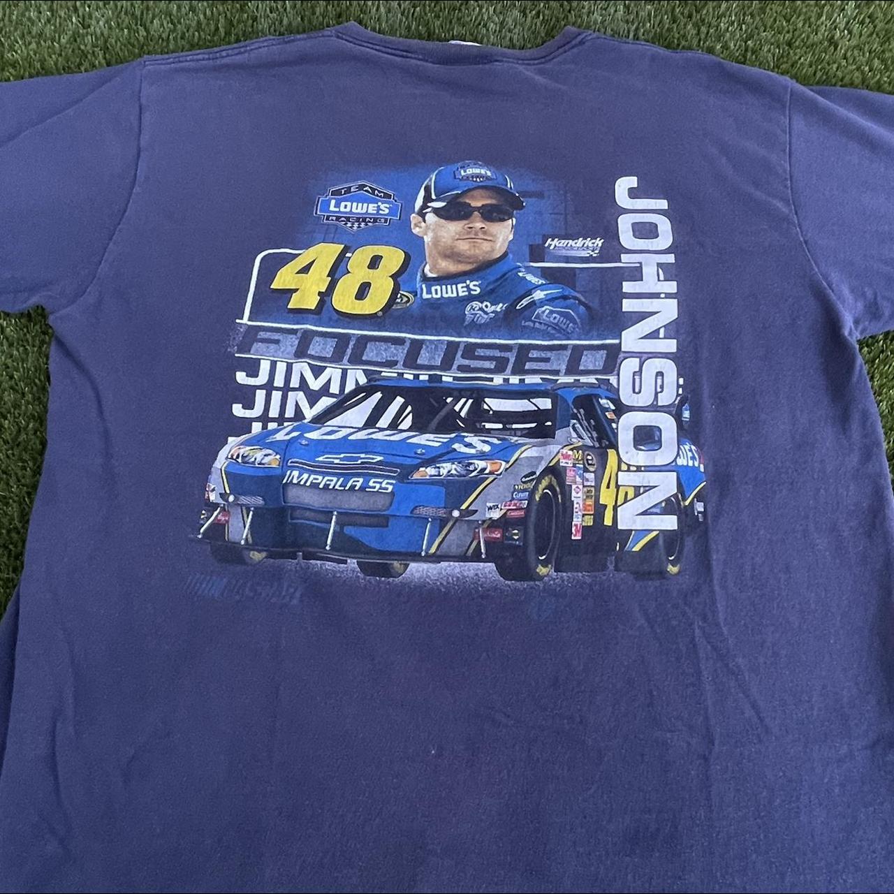 Jimmie Johnson Shirt Men's Large Blue NASCAR Lowes... - Depop