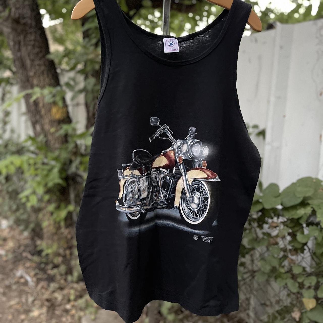 Vintage 1994 Motorcycle Tank Top Size Large Tank... - Depop