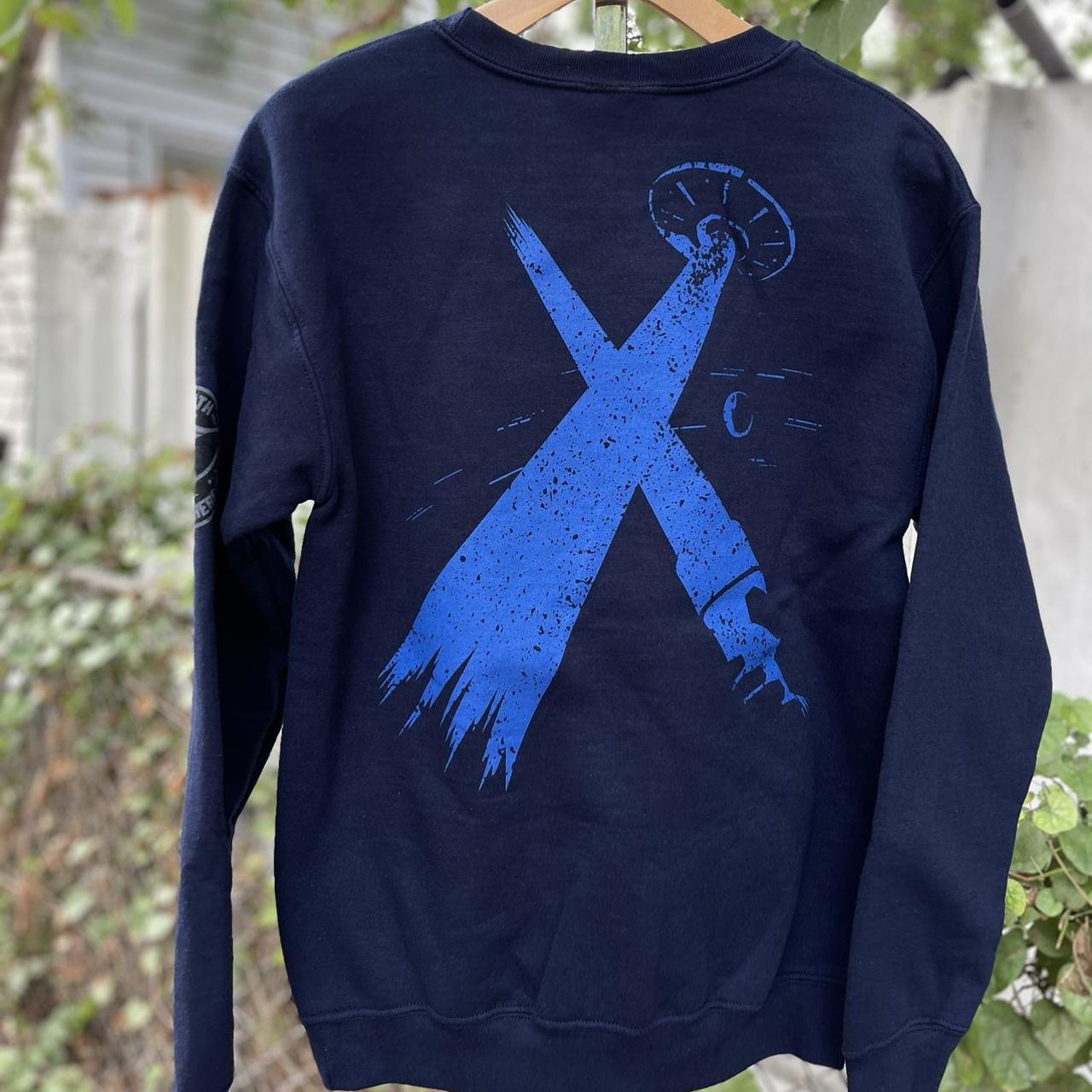 THE X FILES Sweatshirt Mens Size XS Blue FBI The... - Depop