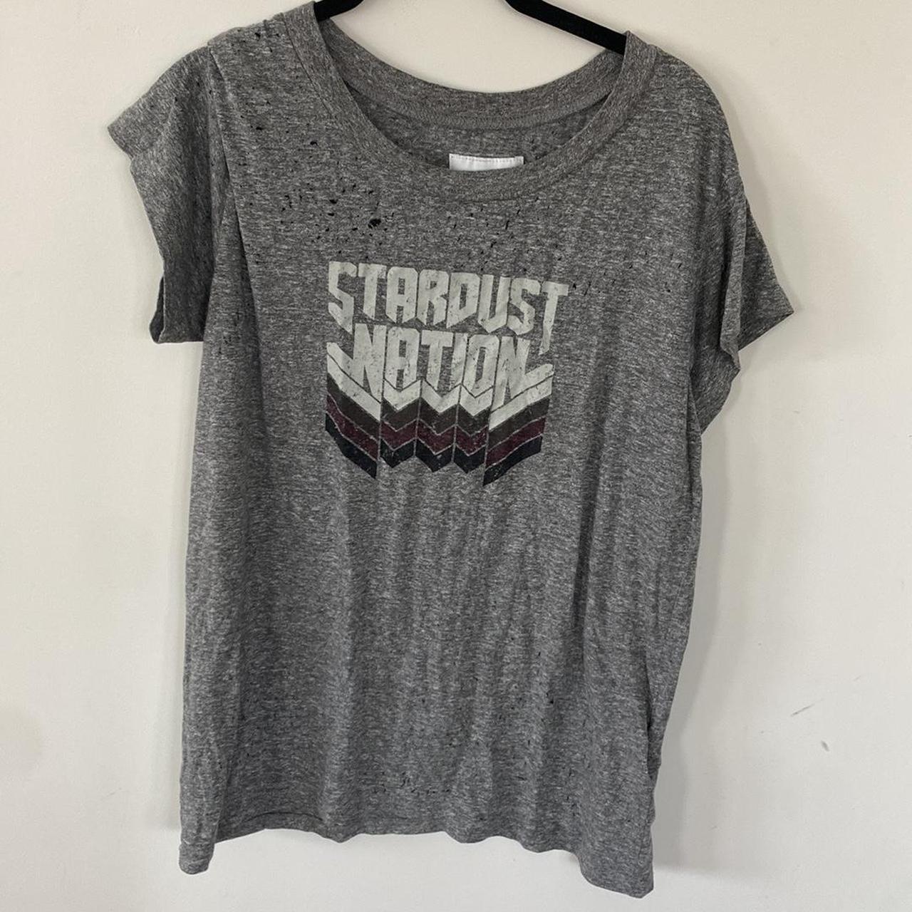 Grey Distressed stardust nation T-shirt Size: 1... - Depop