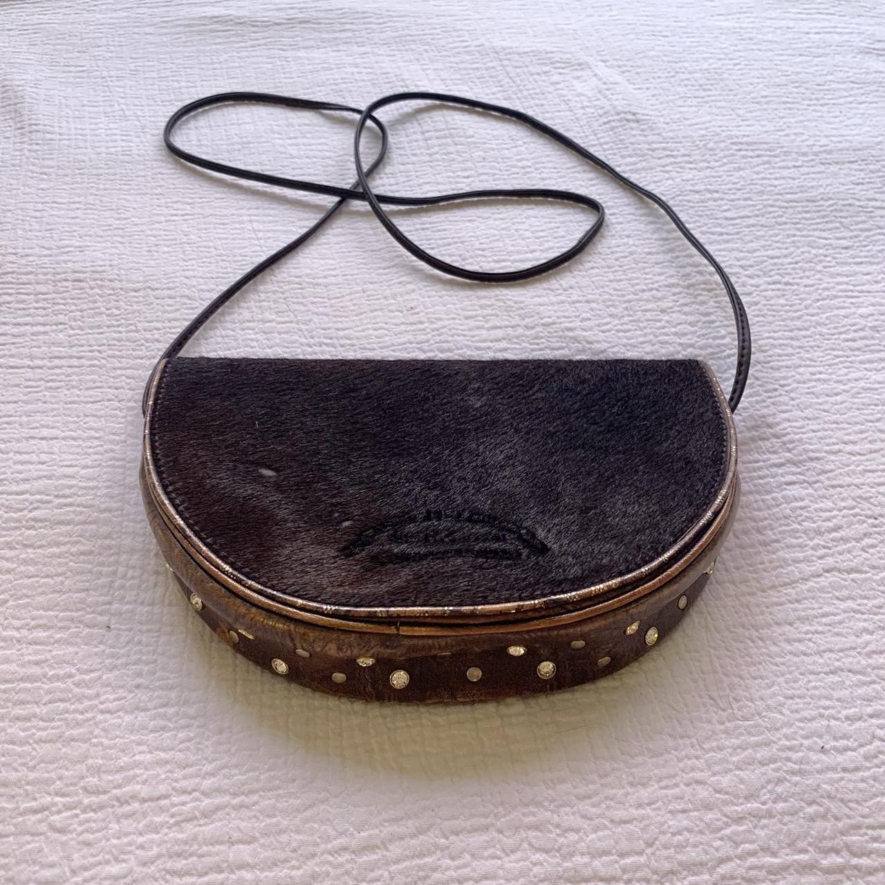 Vintage western rhinestone pony hair purse... - Depop