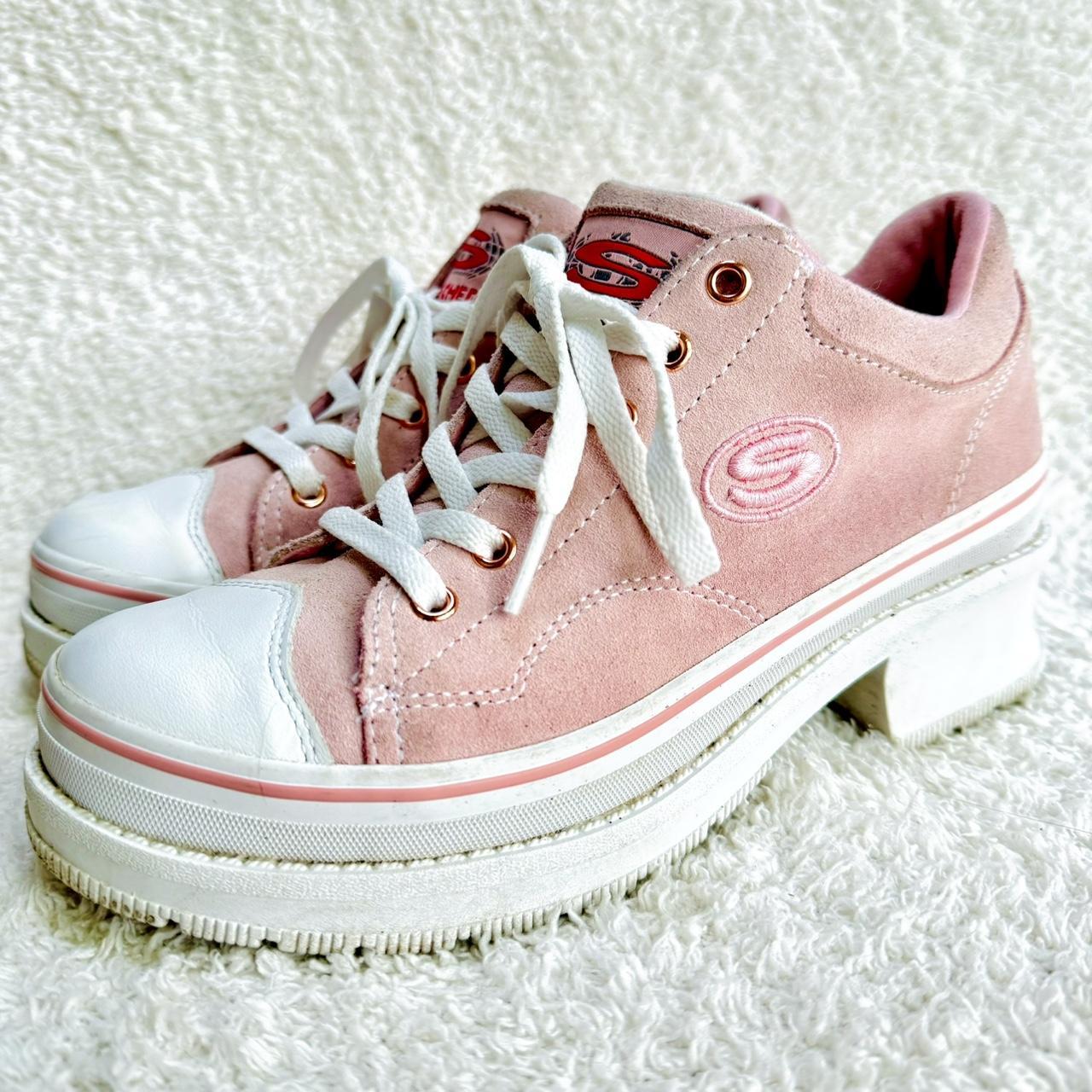 Skechers 90s heartbeat platform chunky lug heeled... - Depop