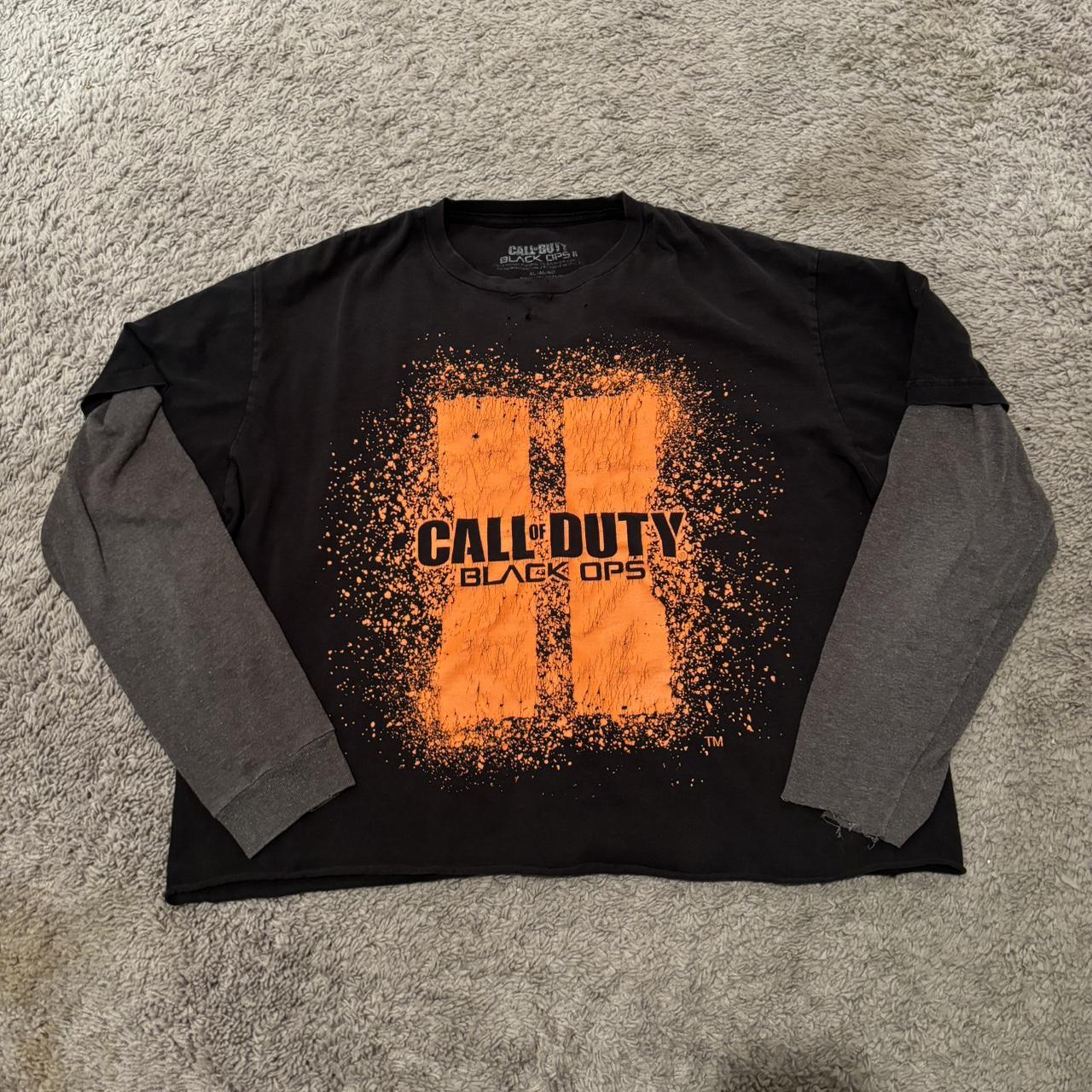 crazy boxy cod black ops 2 layered tee tagged size... - Depop