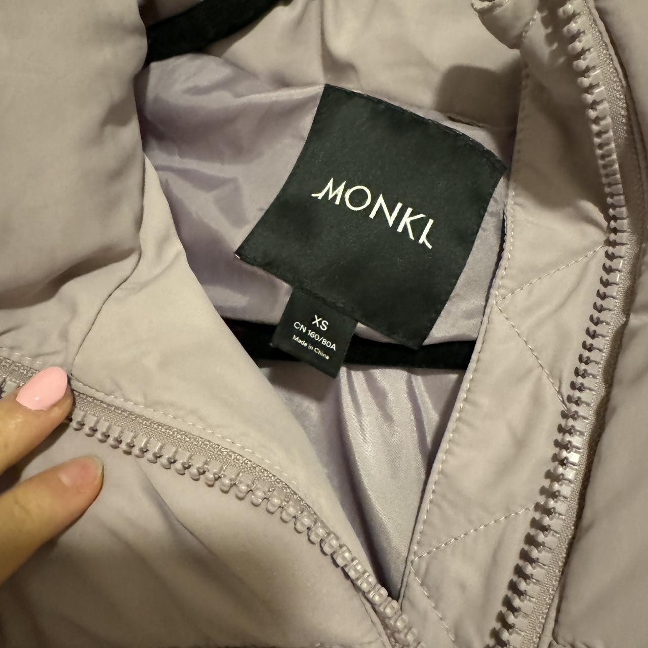 Monki Purple Puffer Jacket Size XS women’s - Depop