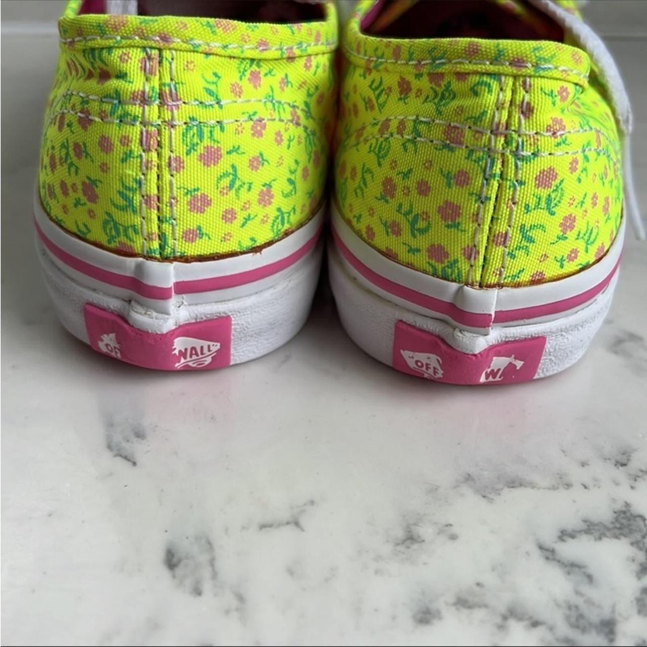 VANS Shoes Yellow Ditsy Floral Low Top Sneakers... - Depop