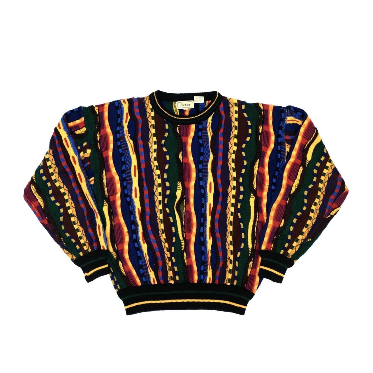 Vintage Cosby knit Original 90s multicoloured Cosby... - Depop