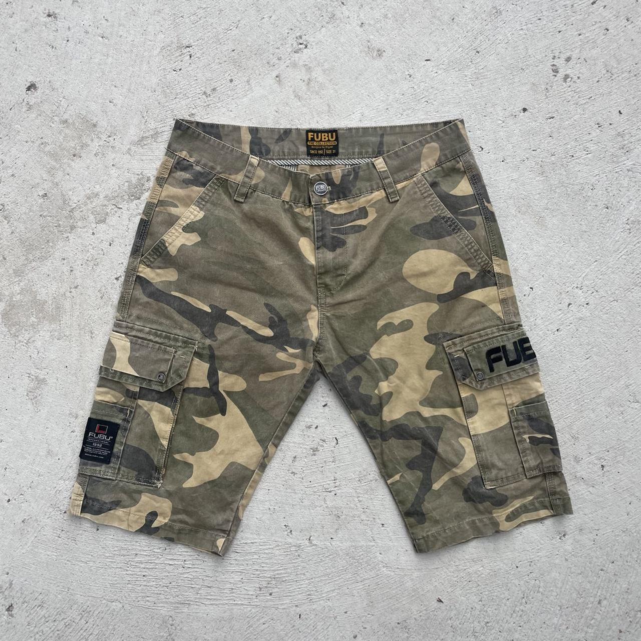 FUBU Shorts Vintage FUBU camouflage print shorts... - Depop