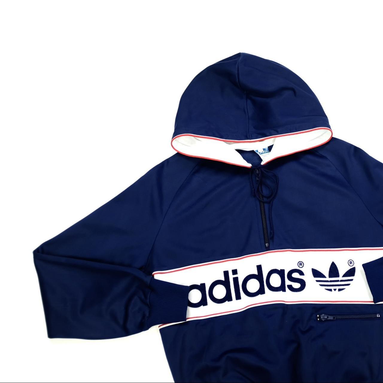 Adidas hoodie Vintage 80s adidas spell out hoodie.... - Depop