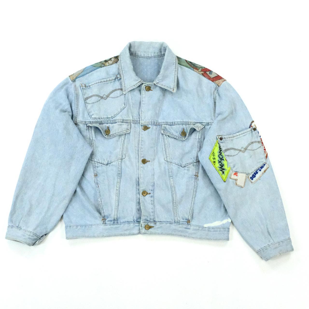 Patched Denim Jacket Vintage Patched denim jacket.... | Depop
