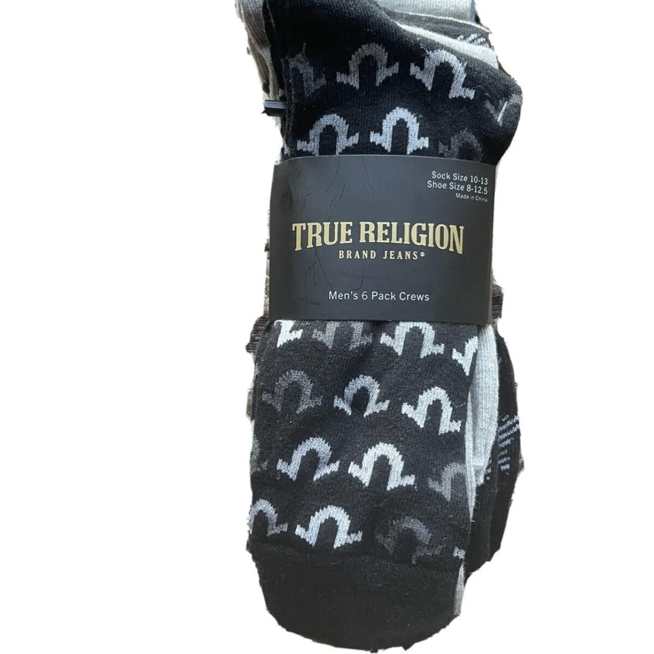 New 6 Pack True Religion Socks Size L 8-12 - Depop